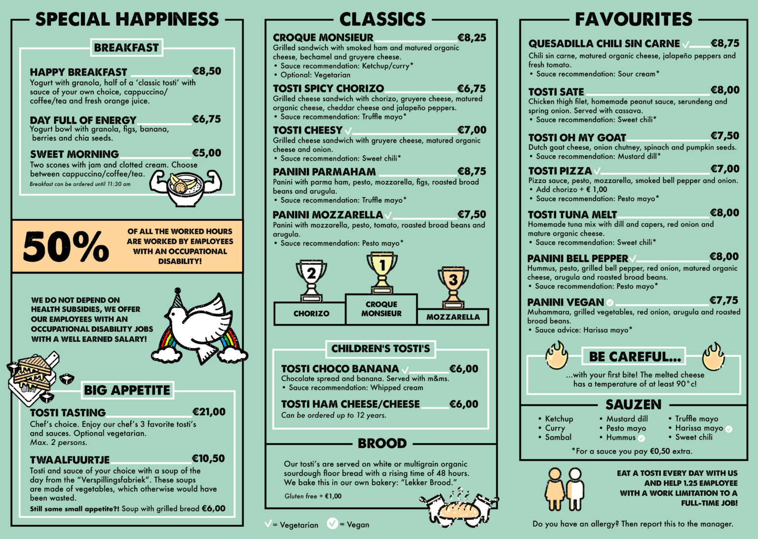 Happy Tosti | menukaart - Happy Tosti