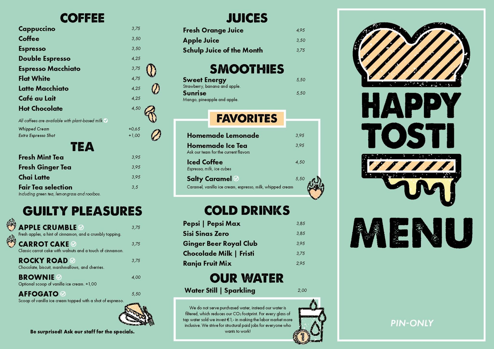 Happy Tosti | menukaart